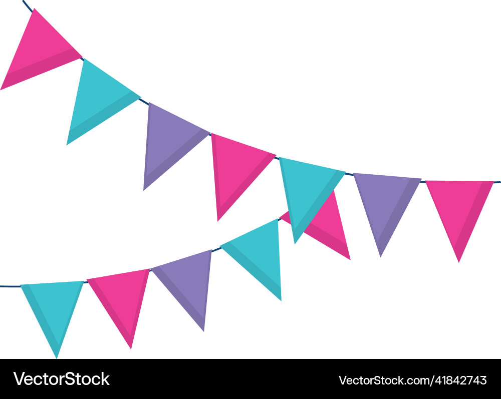 Colorful pennants icon Royalty Free Vector Image