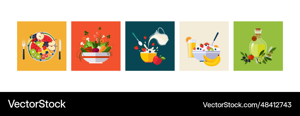 Culinary and cookery bright food composition Vector Image