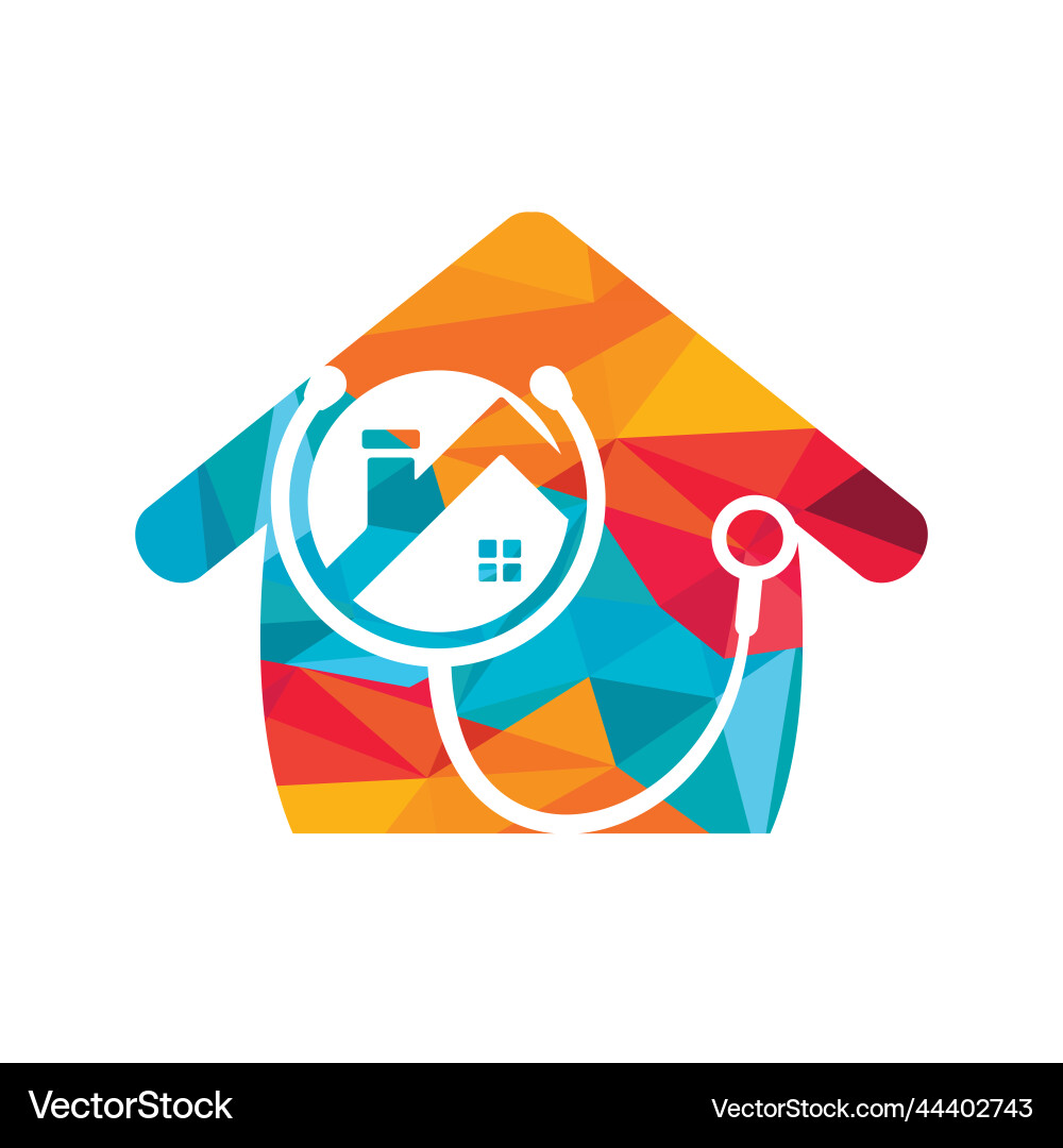 Doctor home logo design template Royalty Free Vector Image