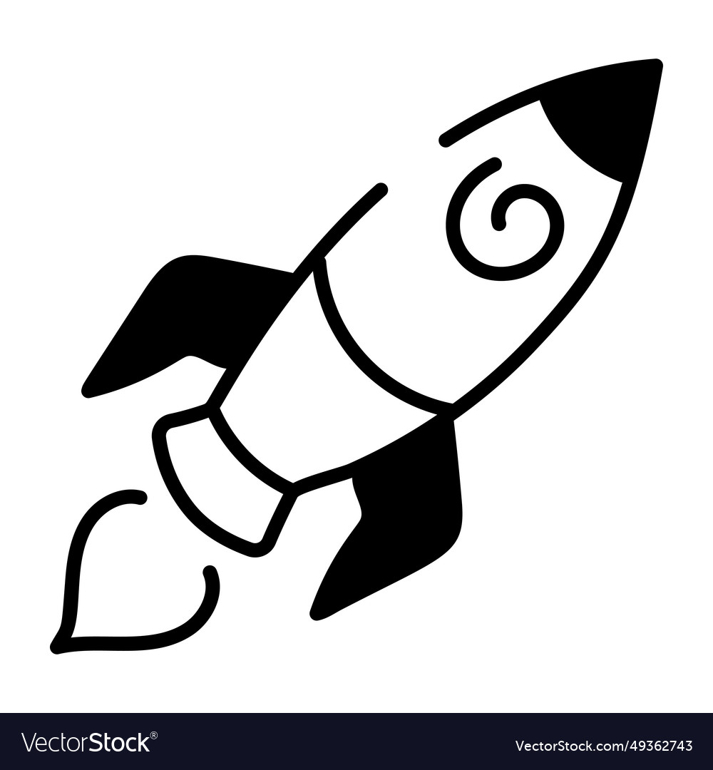 Flying rocket Royalty Free Vector Image - VectorStock