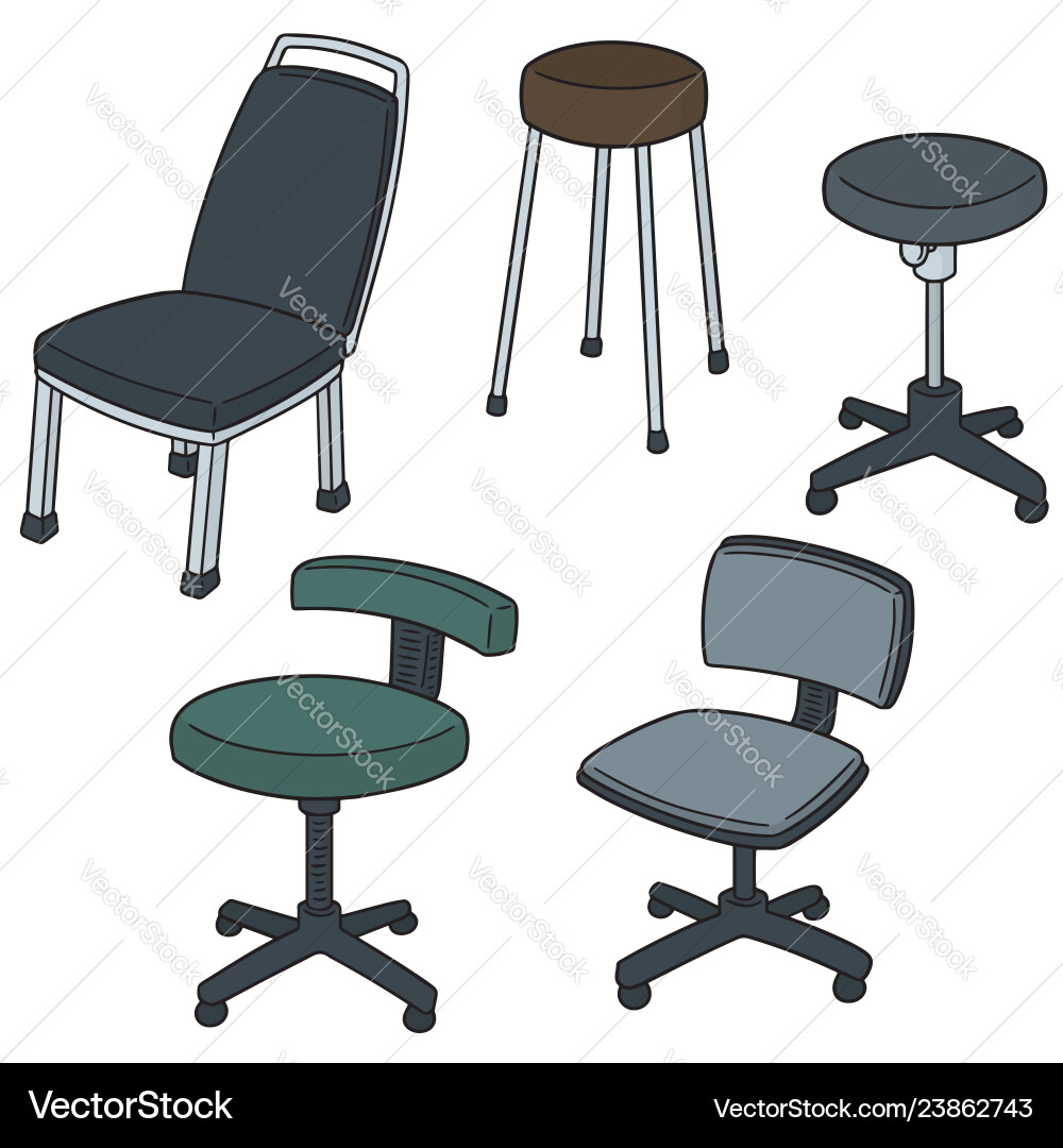 Set of chair Royalty Free Vector Image - VectorStock