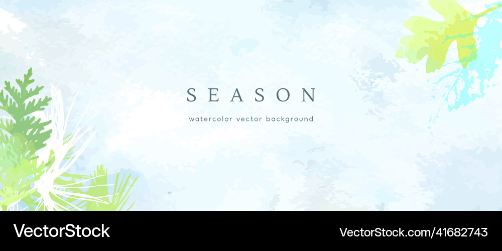 Spring season background pastel banner blue Vector Image