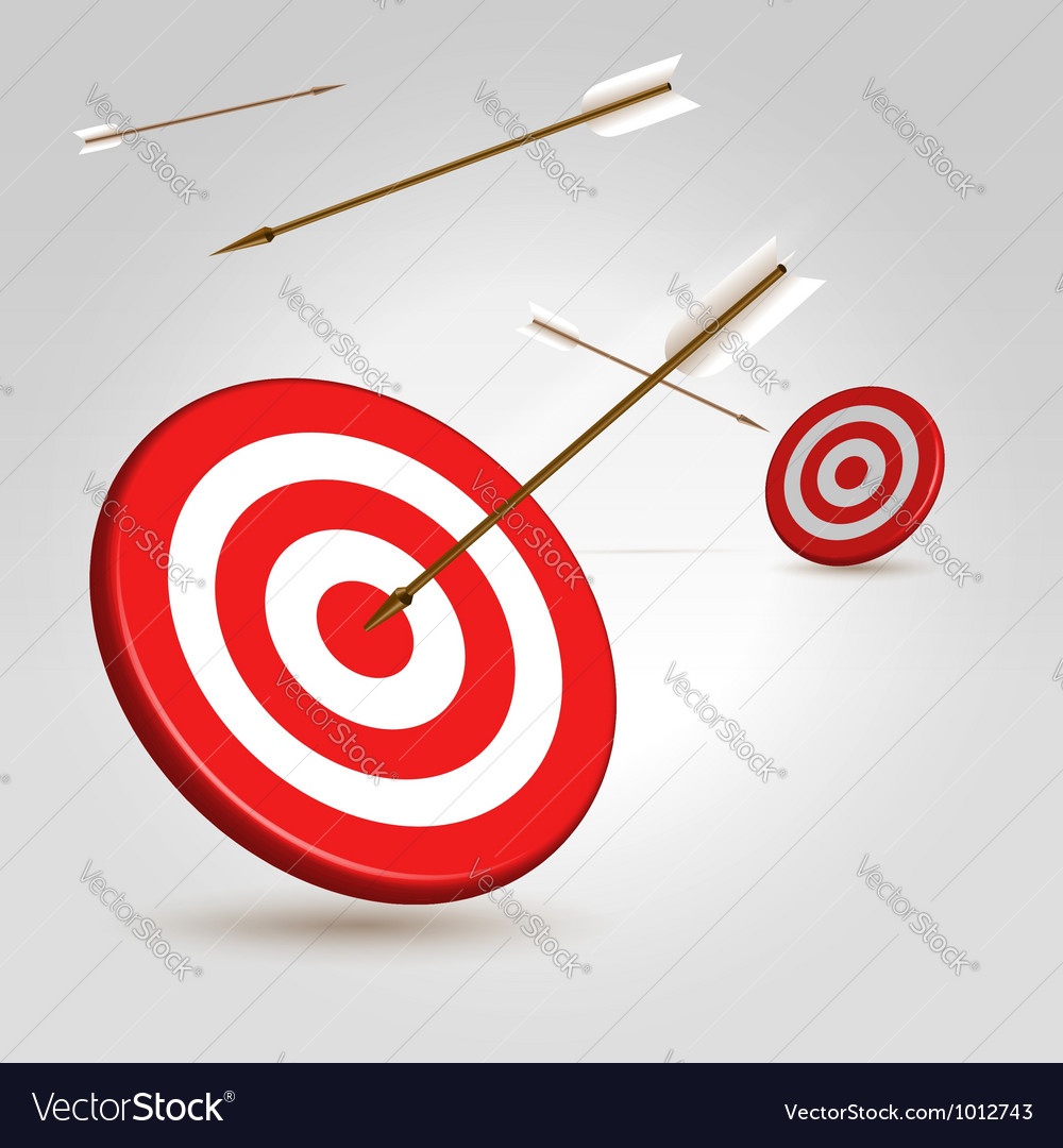 Two targets Royalty Free Vector Image - VectorStock