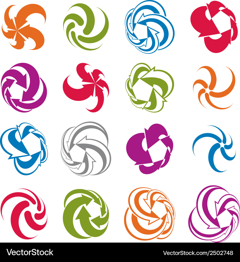 Abstract arrows symbols graphic design template c Vector Image