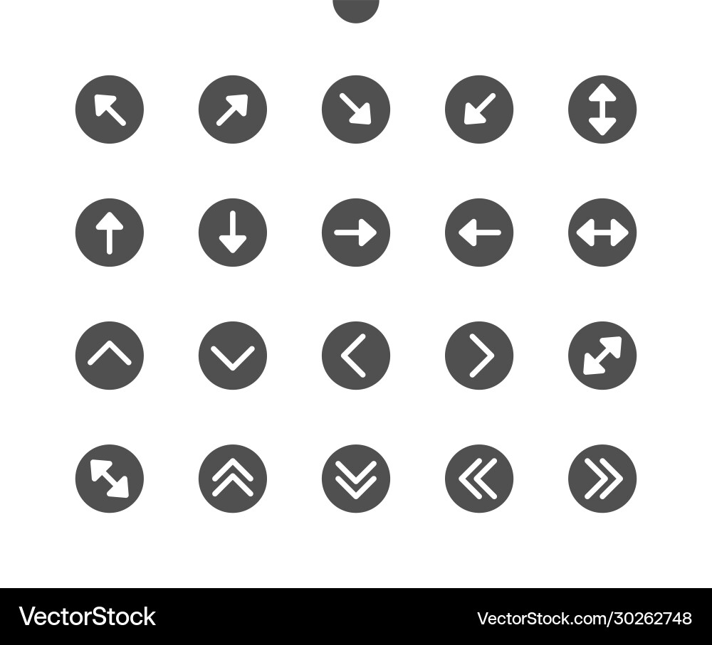 Arrows v2 ui pixel perfect well-crafted Royalty Free Vector