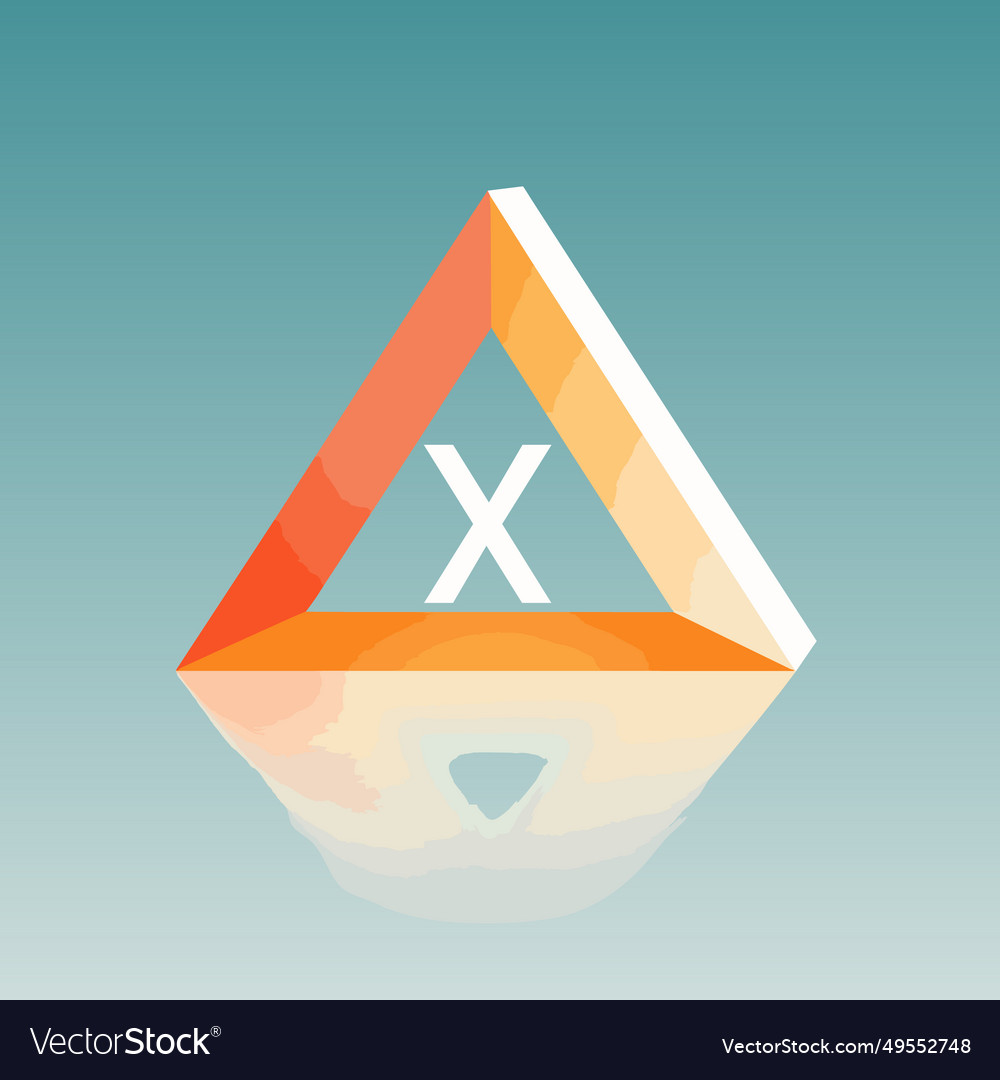 Augmented reality app filled gradient initial Vector Image