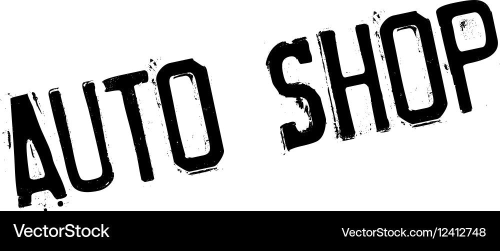 Auto Shop rubber stamp Royalty Free Vector Image