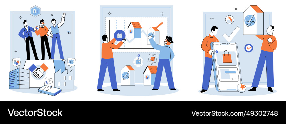 Business association choosing right occupation Vector Image