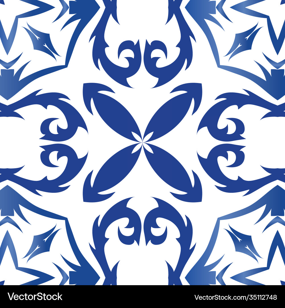 Ceramic tiles azulejo portugal Royalty Free Vector Image