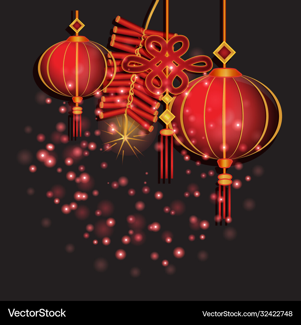Chinese new year greeting card background Vector Image