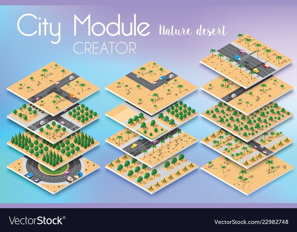 City module creator Royalty Free Vector Image - VectorStock