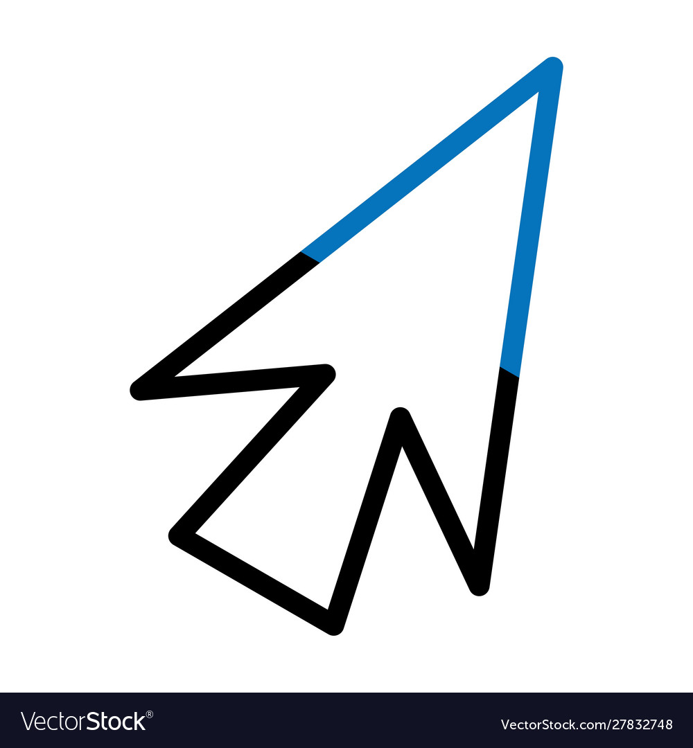 Cursor icon with white background Royalty Free Vector Image