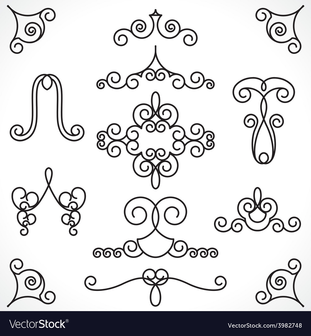 Decorative elements Royalty Free Vector Image - VectorStock