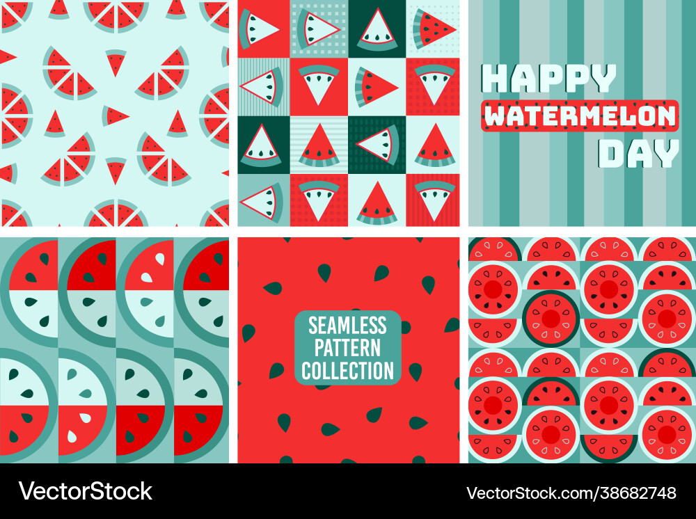 Decorative watermelon collection Royalty Free Vector Image