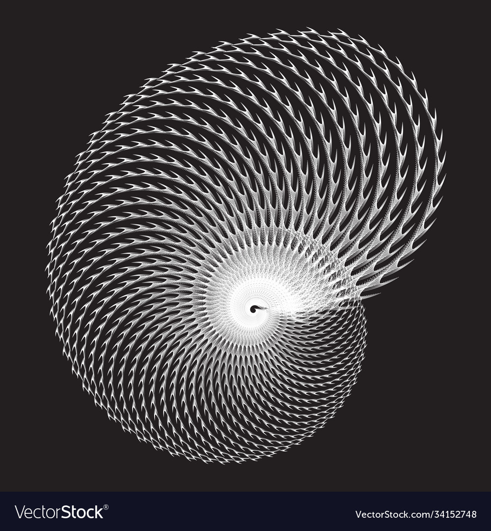 Dotted halftone spiral pattern or texture dot Vector Image