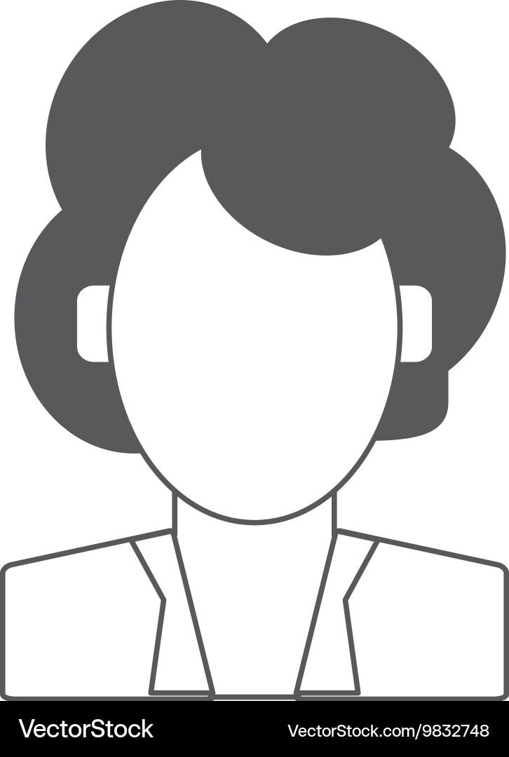 Faceless woman portrait icon Royalty Free Vector Image
