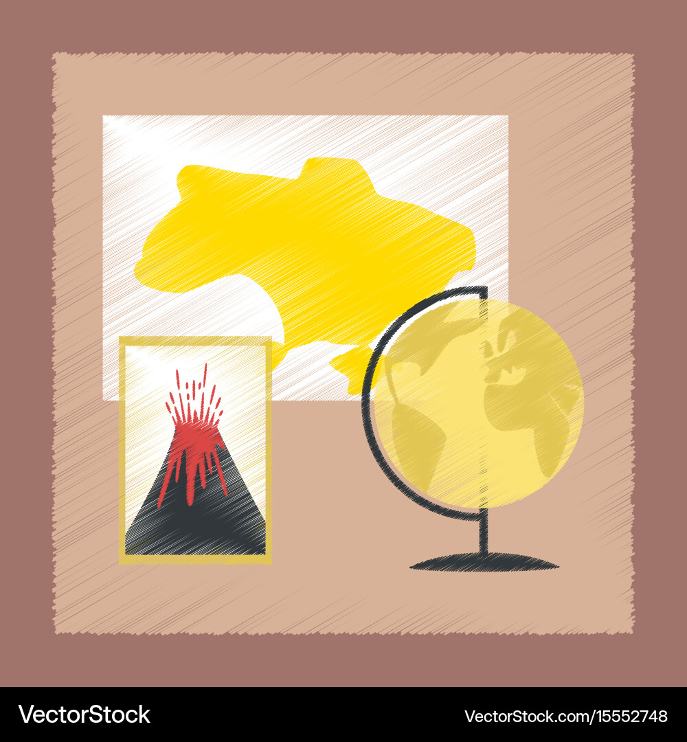 Flat shading style icon subjects of study Vector Image