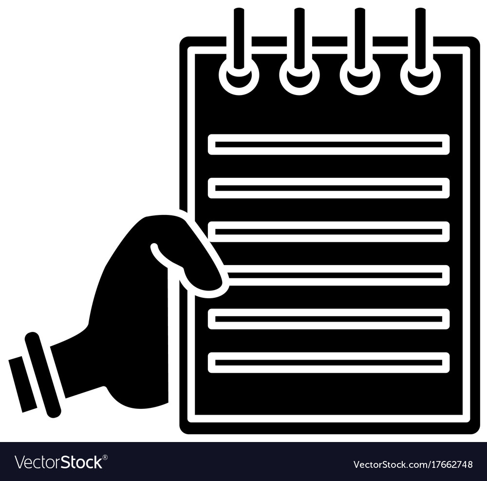 Hand with document Royalty Free Vector Image - VectorStock