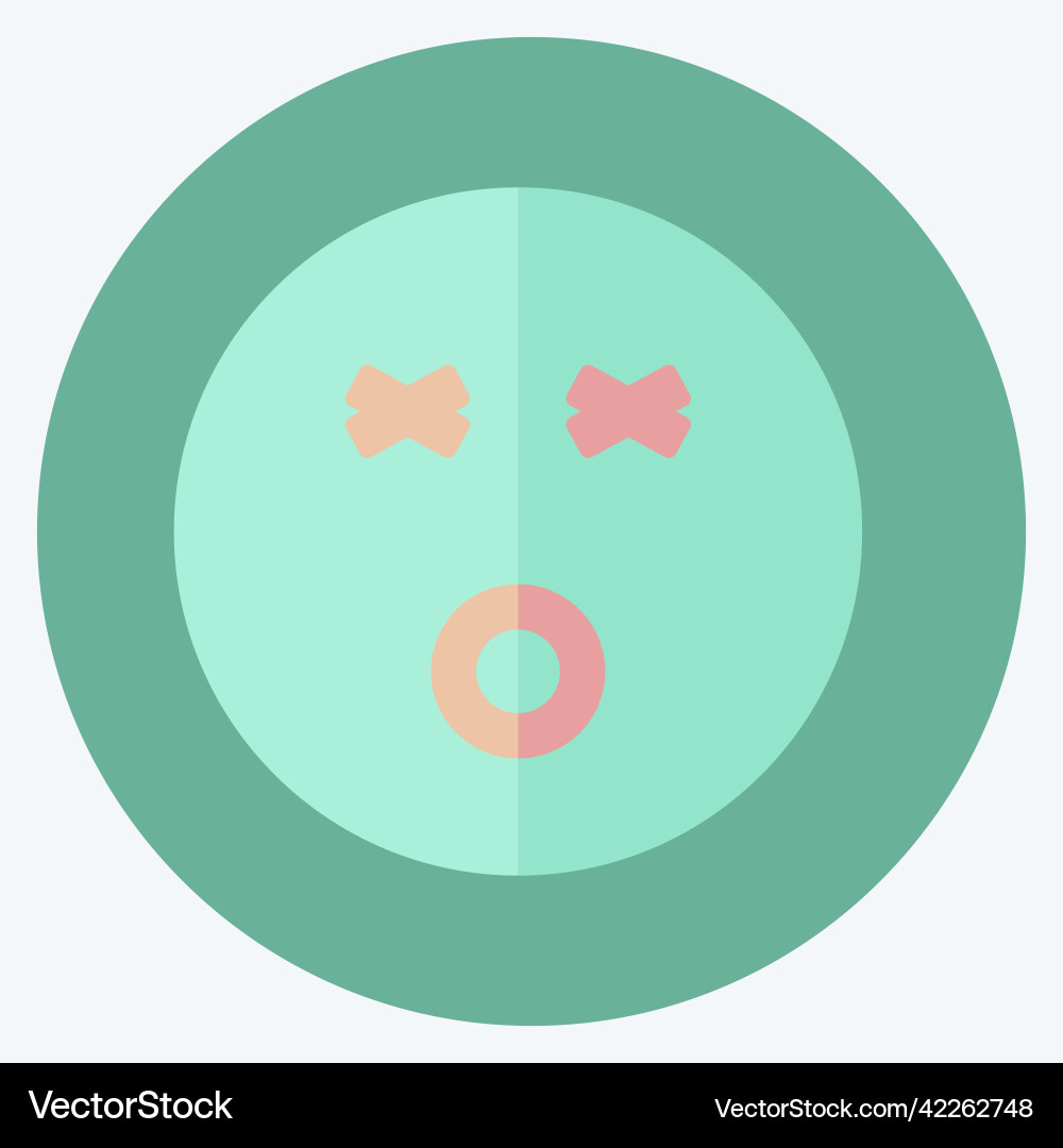 Icon emoticon dizzy suitable for emoticon symbol Vector Image