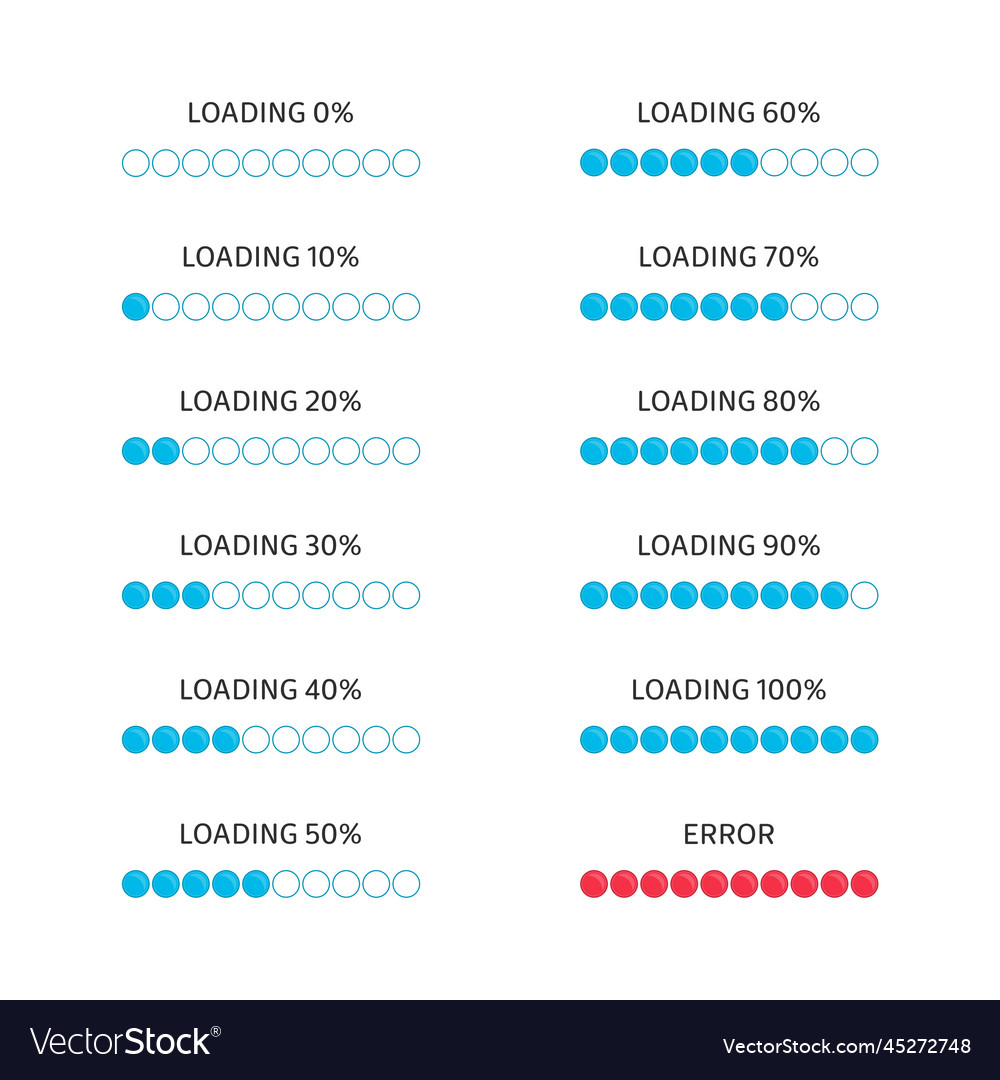 Loading bar Royalty Free Vector Image - VectorStock