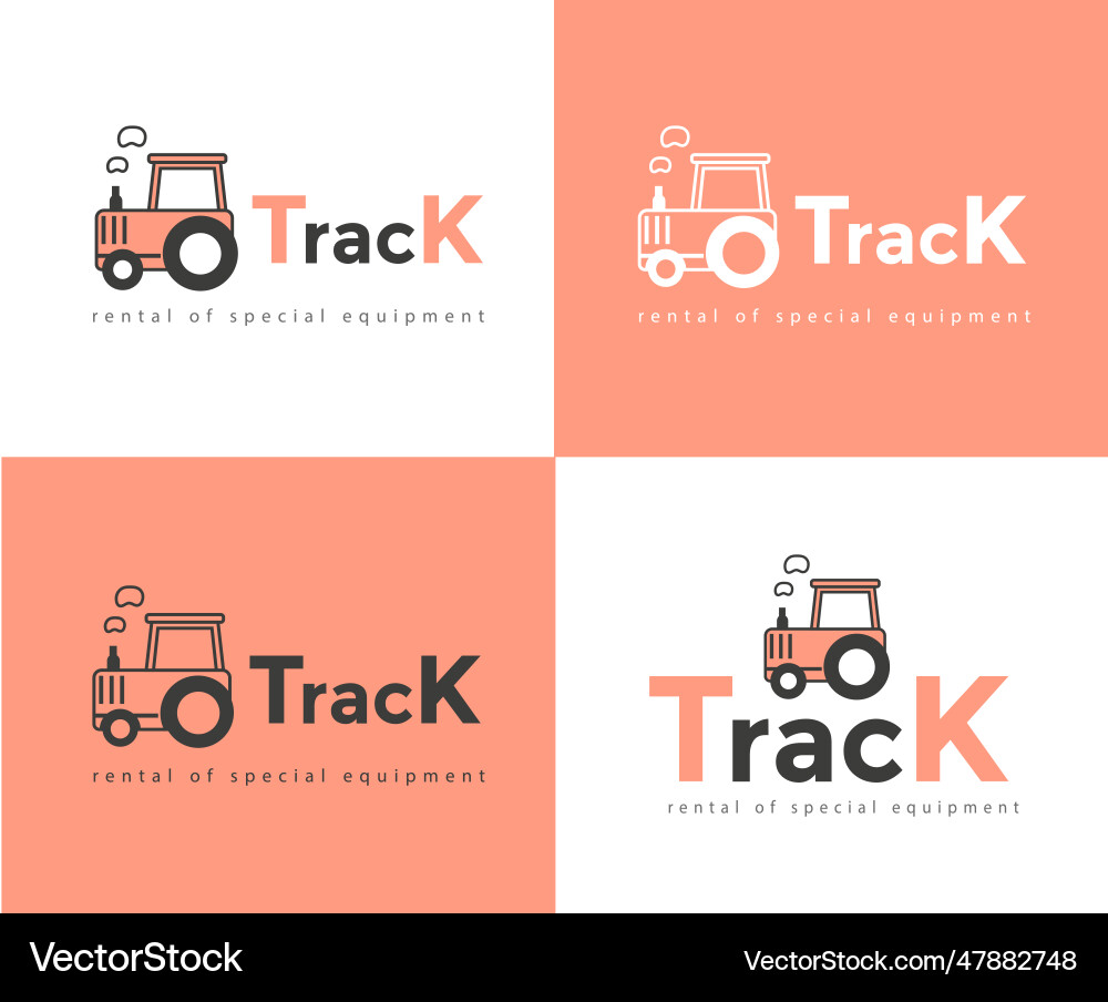Logo for renting special equipment Royalty Free Vector Image