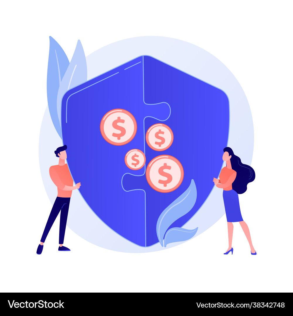 Peer to insurance concept metaphor Royalty Free Vector Image