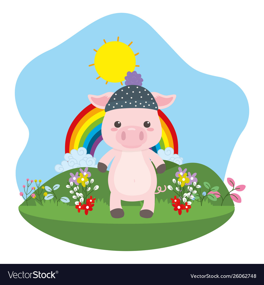 Pig cartoon design Royalty Free Vector Image - VectorStock