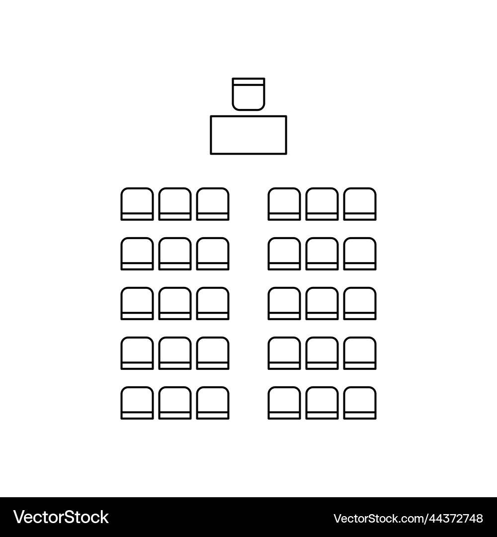 Set of plan for arranging seats in interior Vector Image