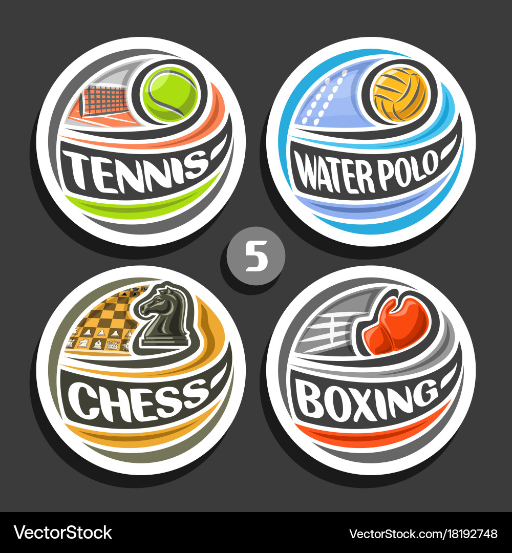 Set of sport logos Royalty Free Vector Image - VectorStock