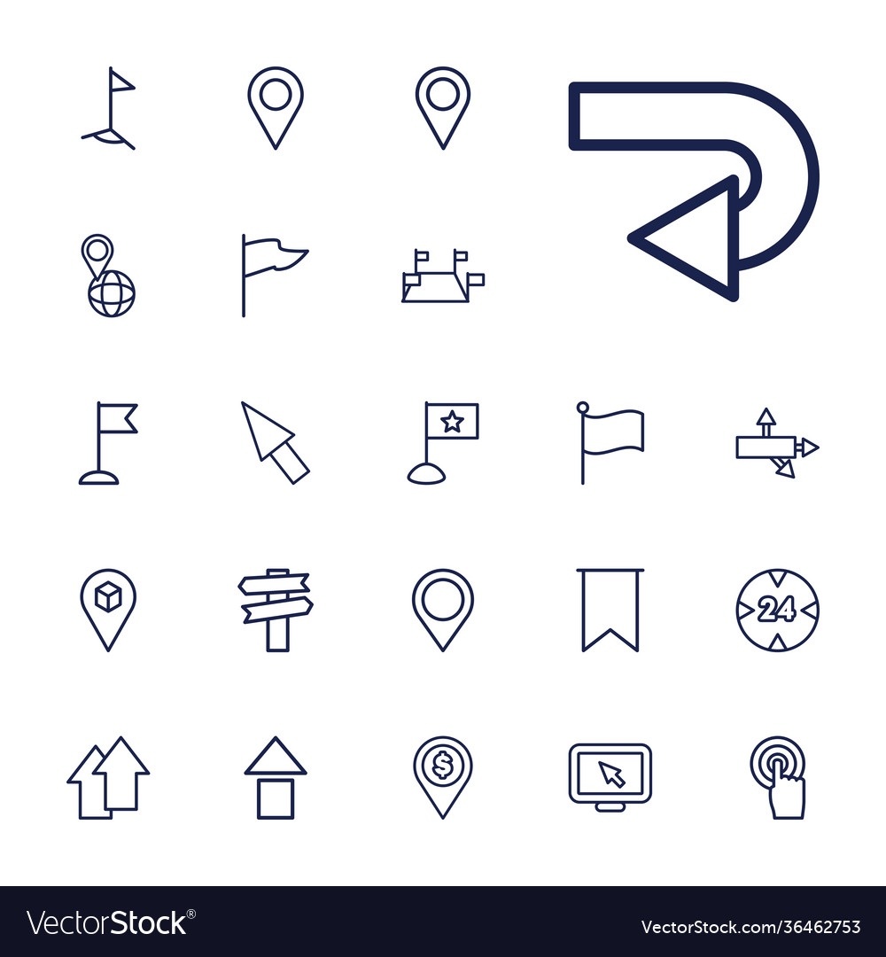 22 pointer icons Royalty Free Vector Image - VectorStock