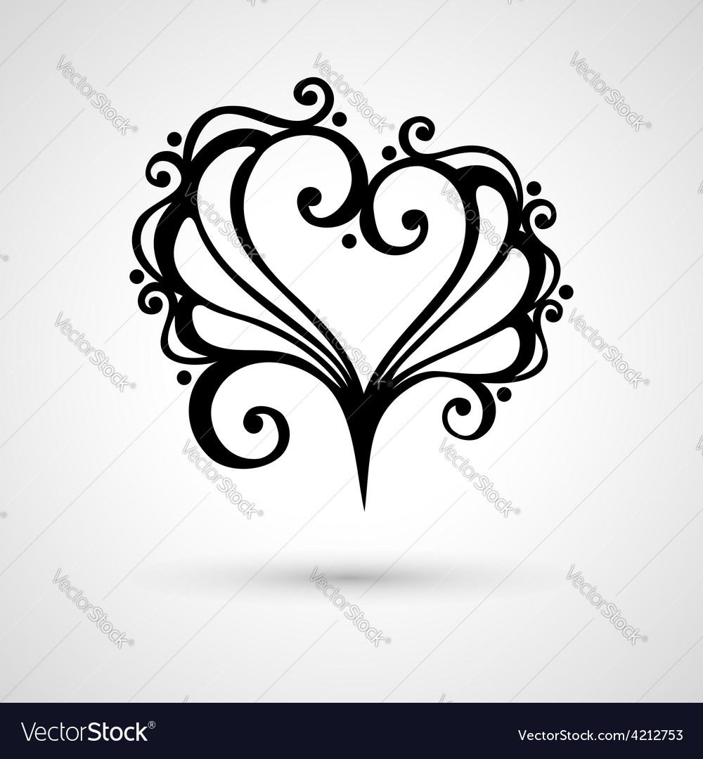 Abstract heart design Royalty Free Vector Image