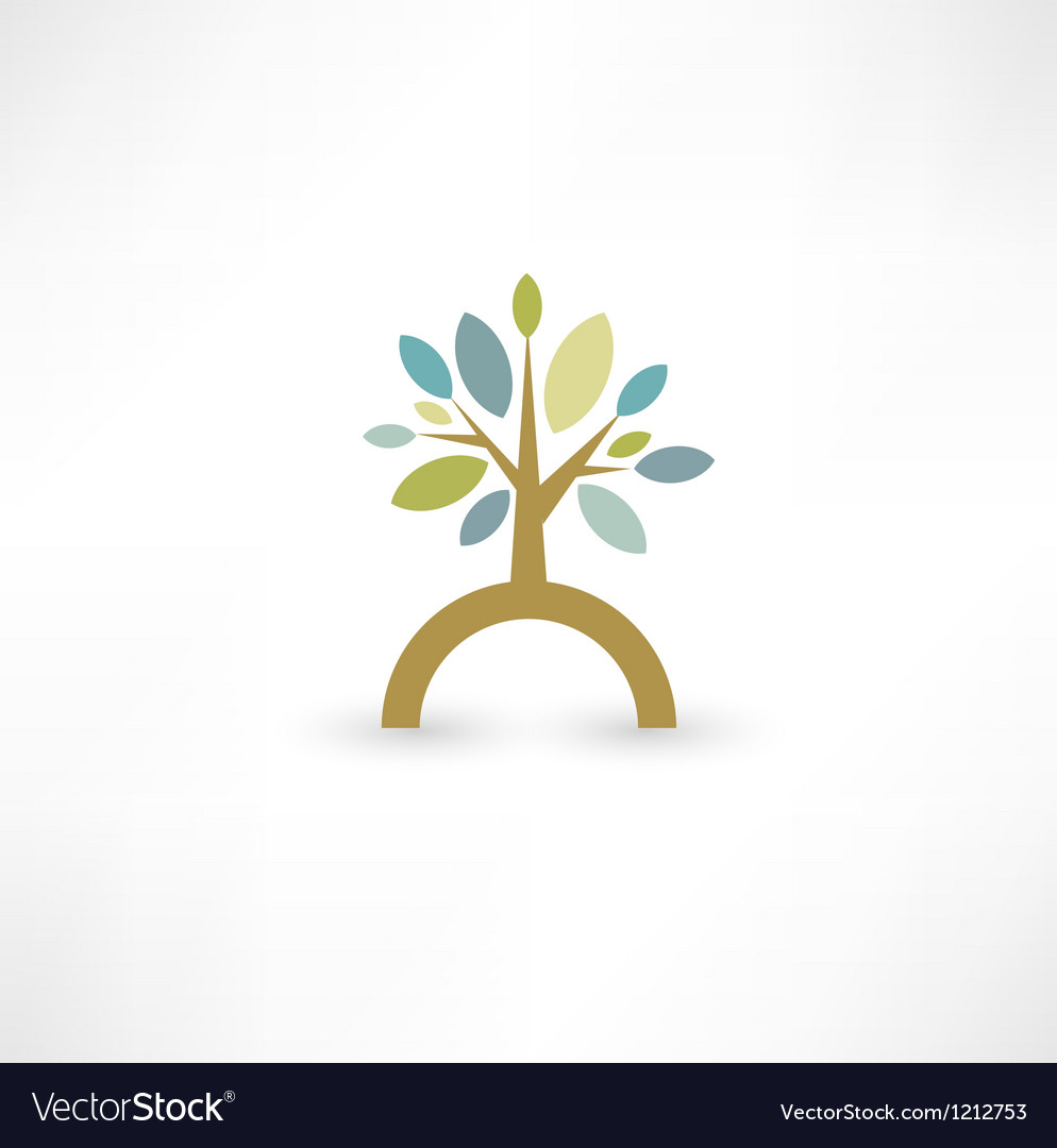Abstract tree icon Royalty Free Vector Image - VectorStock