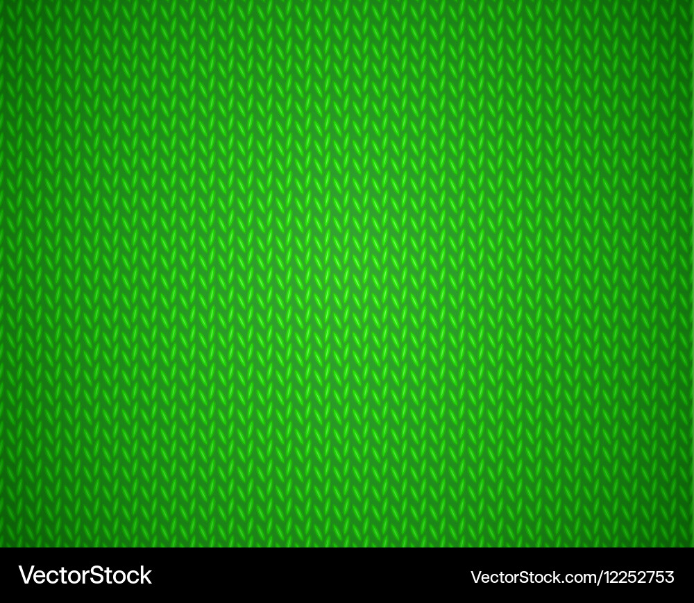 Christmas green background with knit texture Vector Image