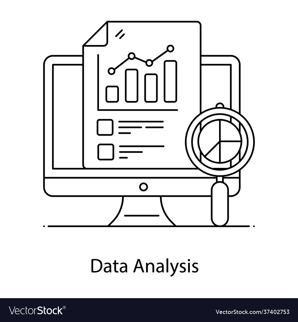 Data analysis Royalty Free Vector Image - VectorStock