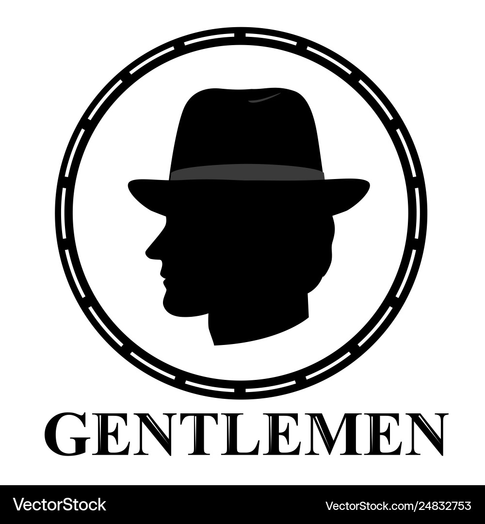 Gentleman icon icon isolated on white background Vector Image