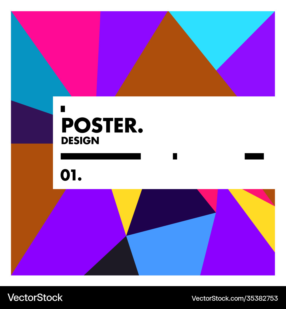 Geometric colorful pattern for poster and banner Vector Image