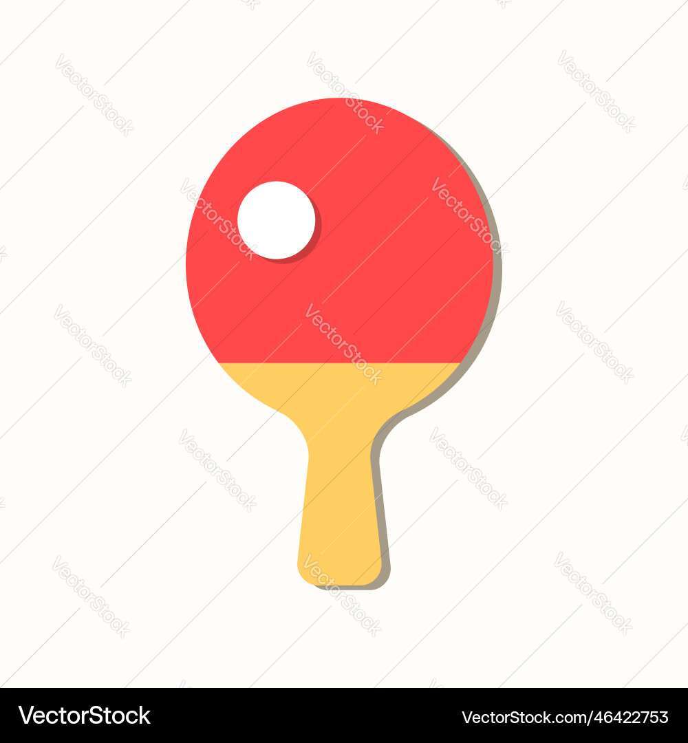 Ping pong table tennis racket ball Royalty Free Vector Image