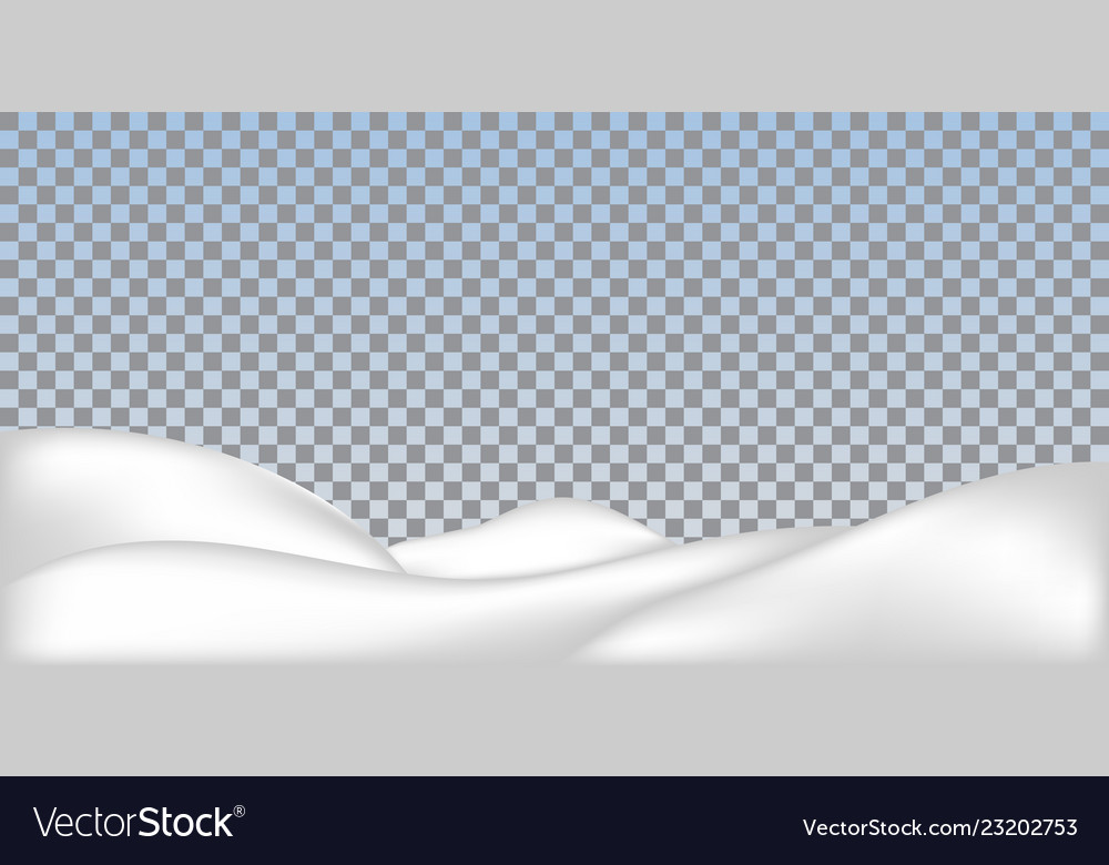 Realistic snowdrift isolated on transparent Vector Image
