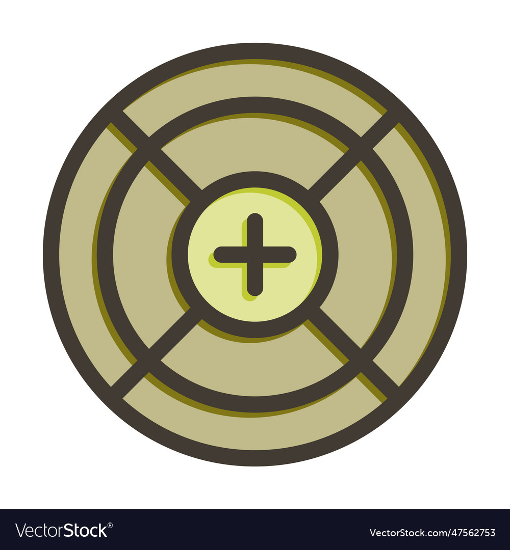 Scope thick line filled colors for personal Vector Image