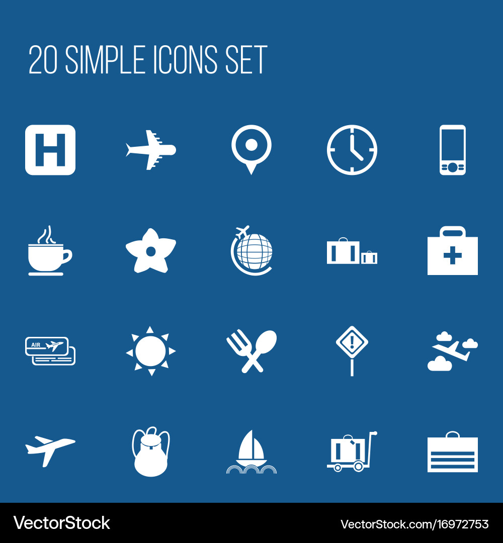 Set of 20 editable holiday icons includes symbols Vector Image
