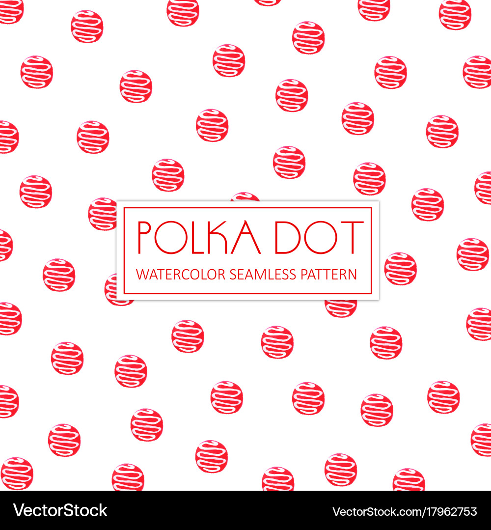 Watercolor polka dot background Royalty Free Vector Image