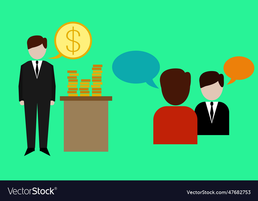 Young business people brainstorming meeting Vector Image