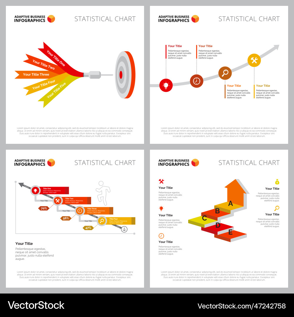 Creative infographic set for career goal Vector Image
