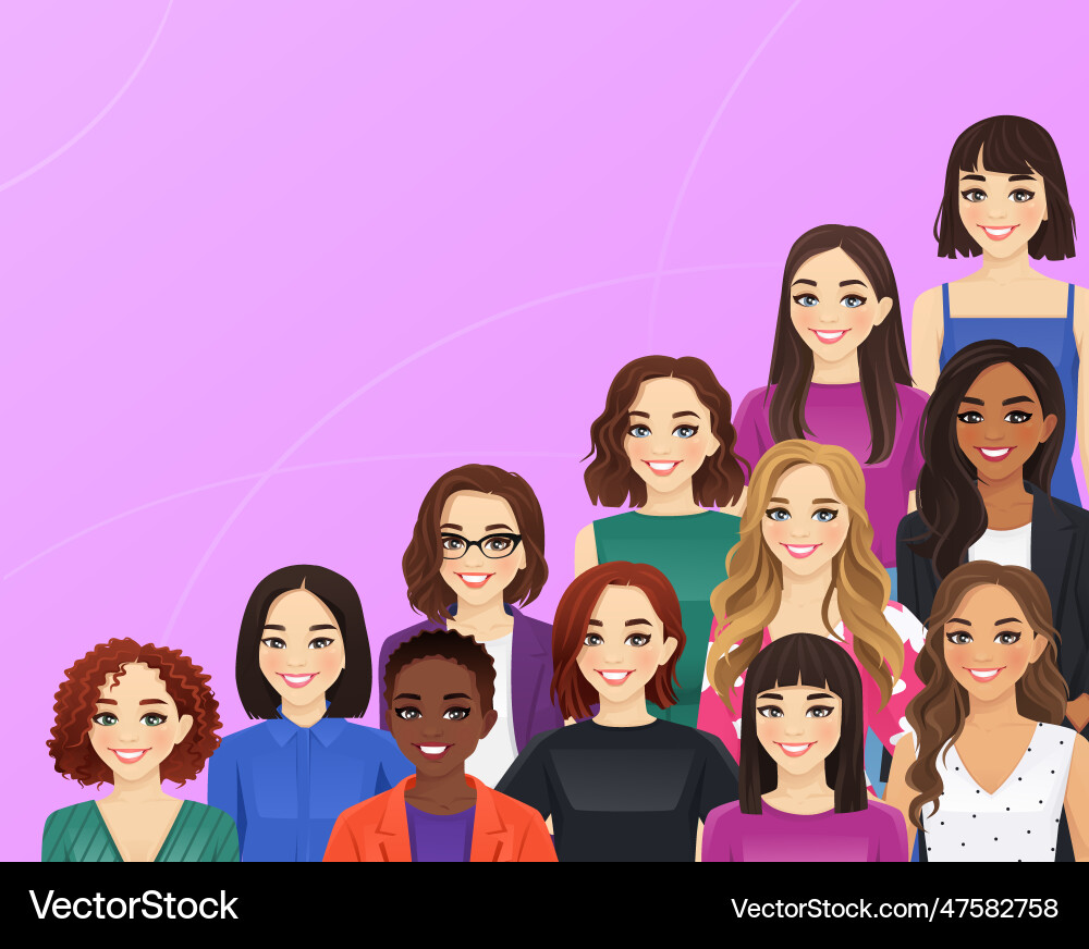 Group of women Royalty Free Vector Image - VectorStock