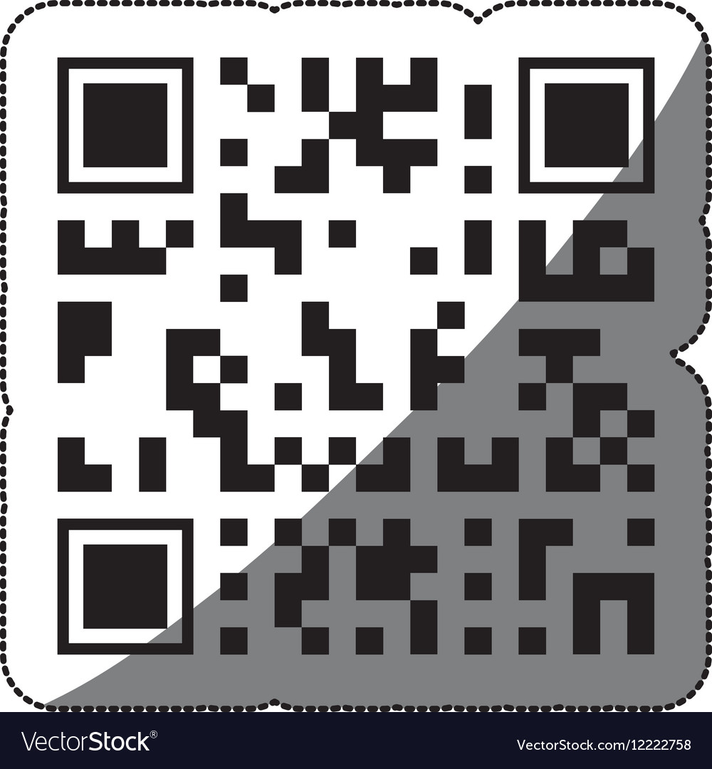 Isolated qr code design Royalty Free Vector Image