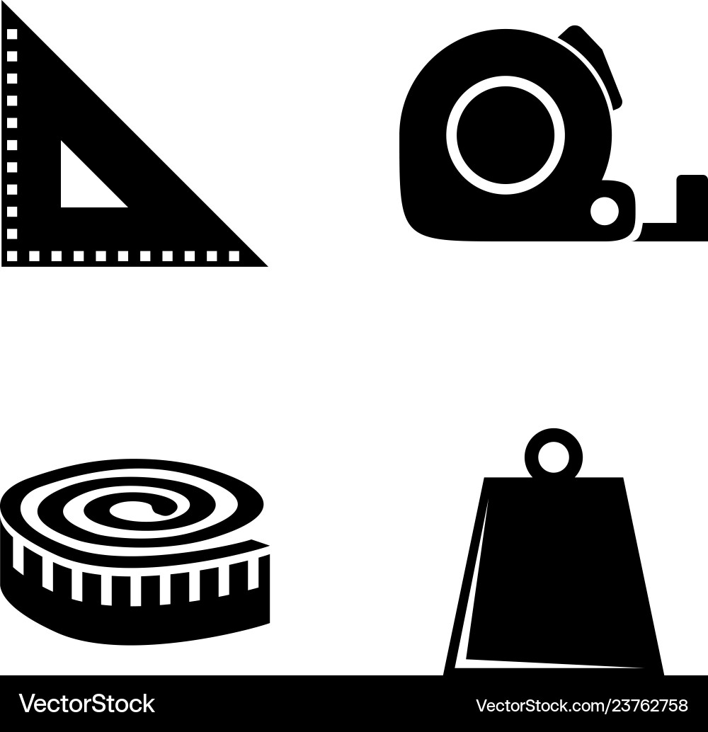 Measuring tools rulers simple related icons Vector Image