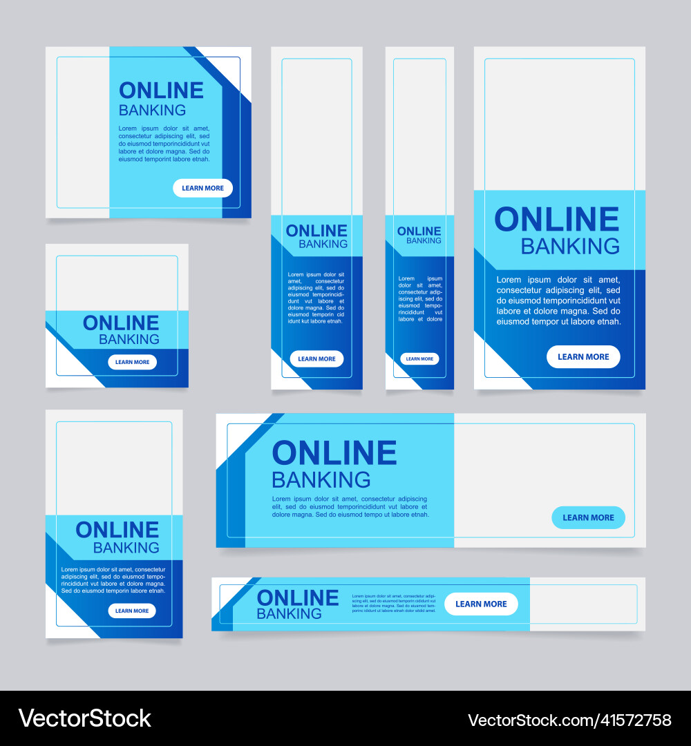 Online banking system benefits web banner design Vector Image
