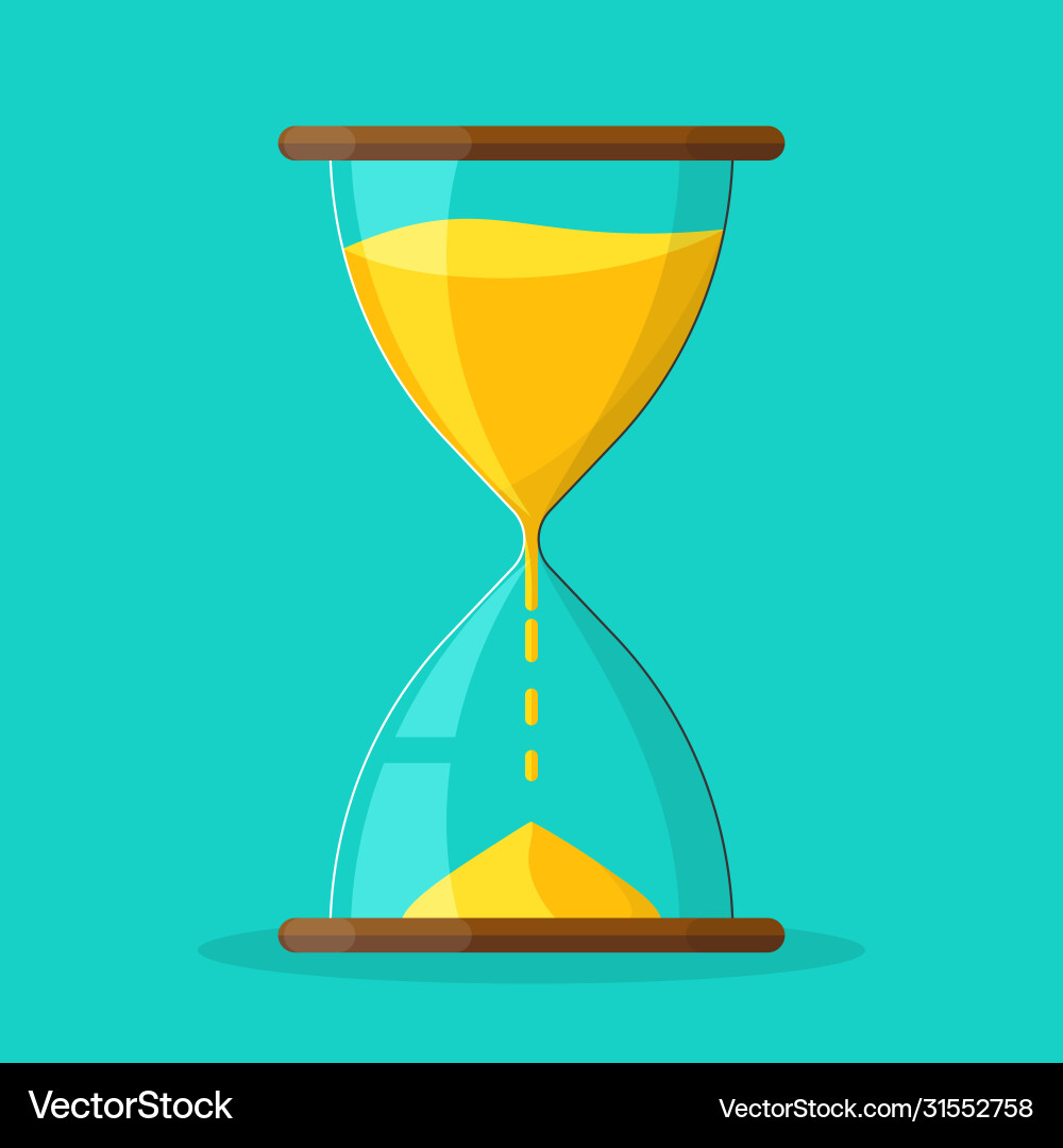 Sandglass icon hourglass clock Royalty Free Vector Image