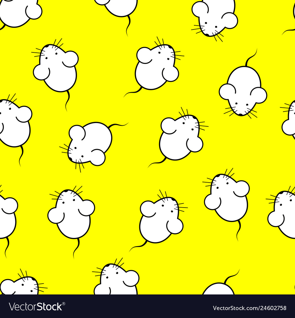 Seamless pattern mouse Royalty Free Vector Image