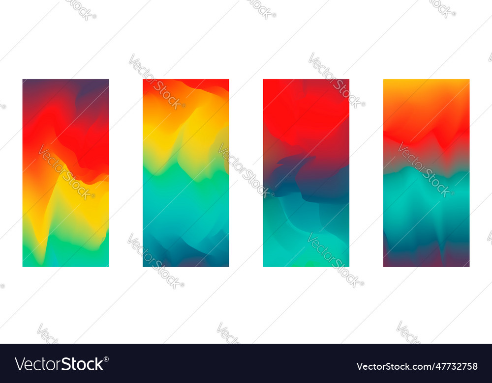 Set of abstract bright gradient colors backgrounds
